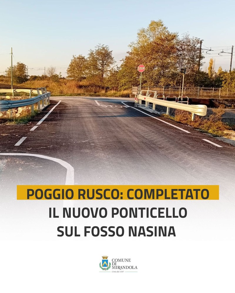 Completato il nuovo ponticello sul "Fosso Nasina": più sicurezza e ...