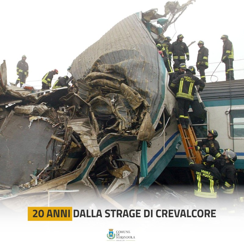 Mirandola ricorda le vittime dell'incidente ferroviario di Crevalcore ...